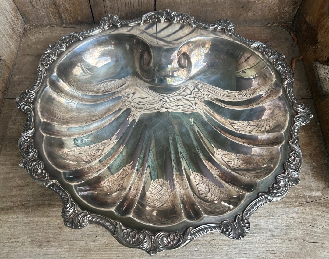 Poole Silverplate Baroque Victorian Clam Shell Shrimp Serving Dish 1930 ...