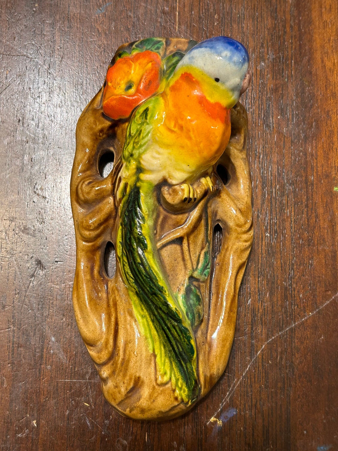 Vintage Japan Parrot Ceramic Wall Pocket Art Hanging Planter - Etsy