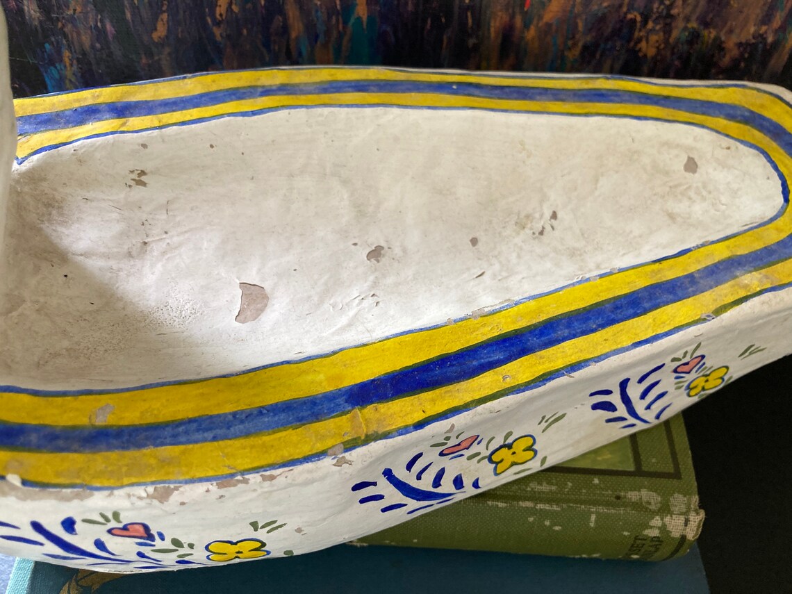 Vintage Folk Art Papier-mâché Duck Trinket Key Holder Large - Etsy