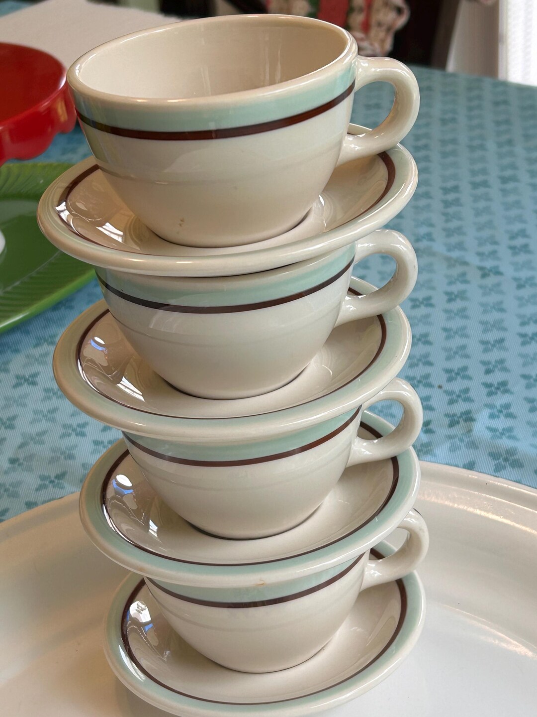 Rare 1950’s Shenango Cups & Saucers - 4 Sets (8 Pieces) Retro Kitchen ...
