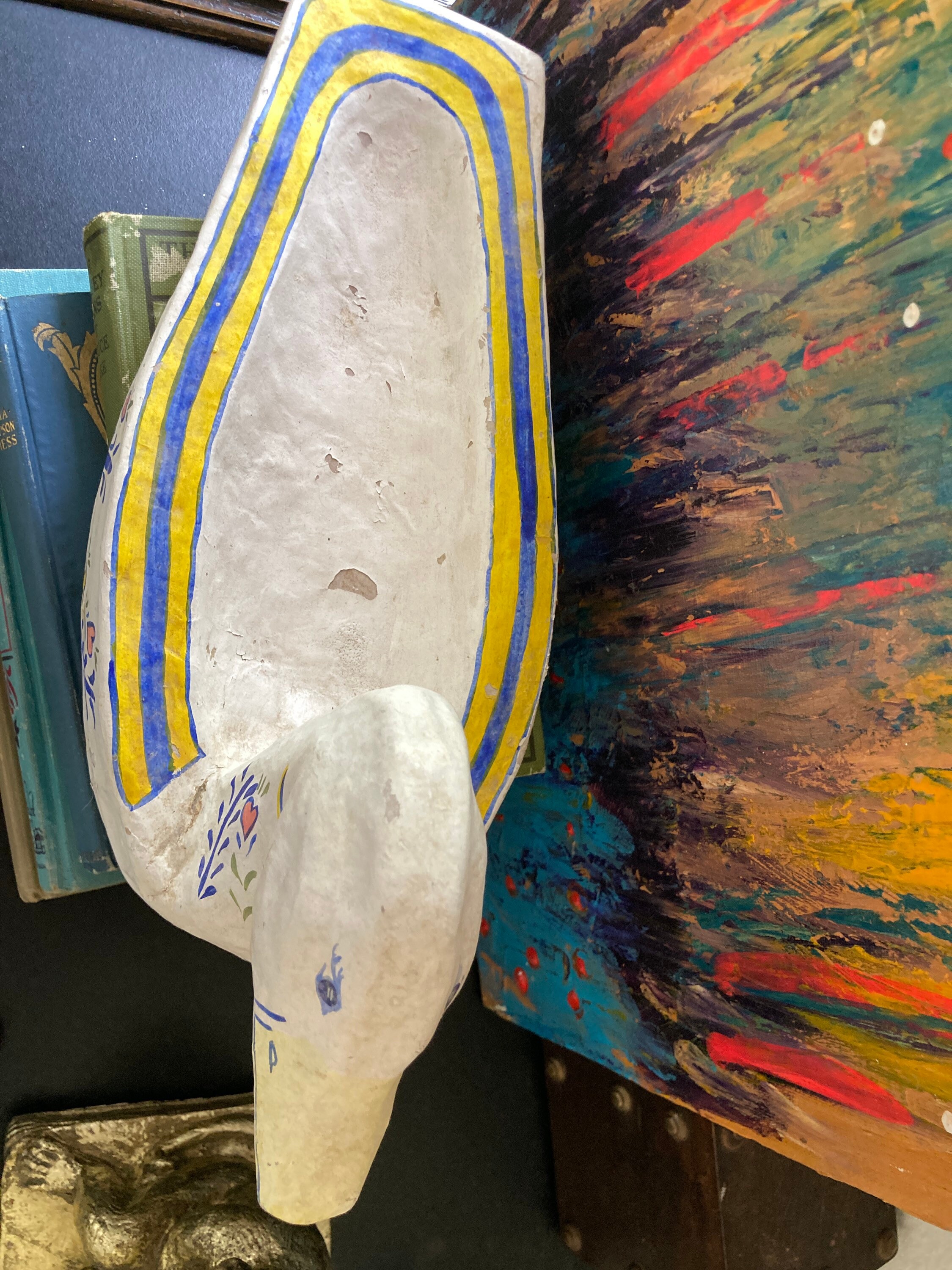 Vintage Folk Art Papier-mâché Duck Trinket Key Holder Large - Etsy