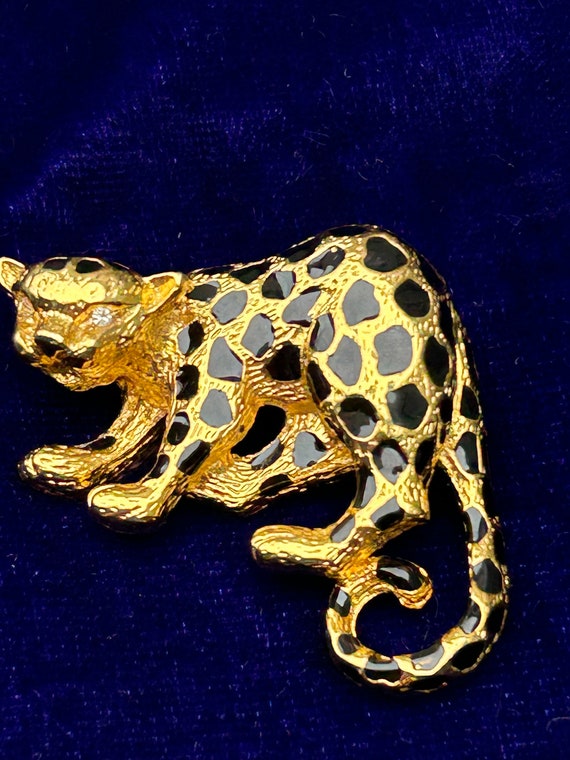 vintage crystal wild leopard - Gem