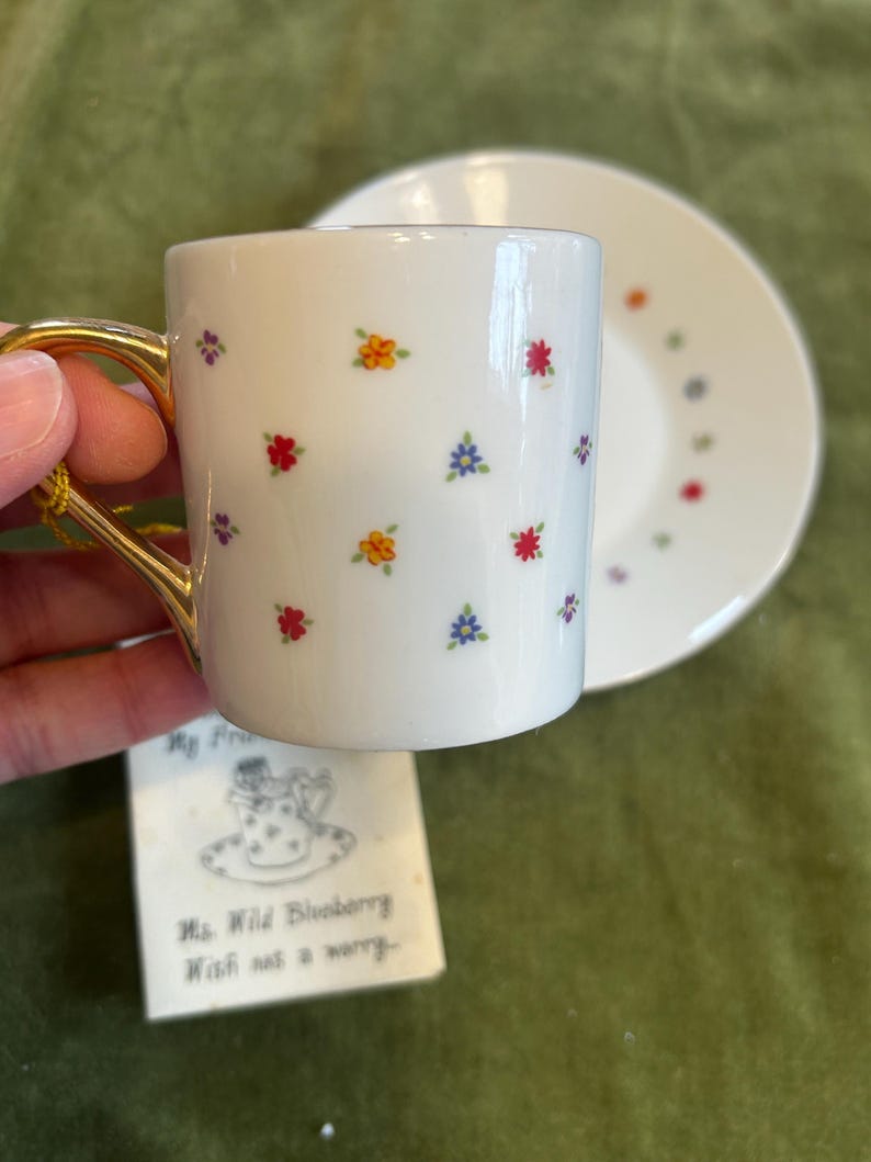 Vintage 1997 Best Friends Teacup & Saucer: Tiny Flowers, 18k Gold ...