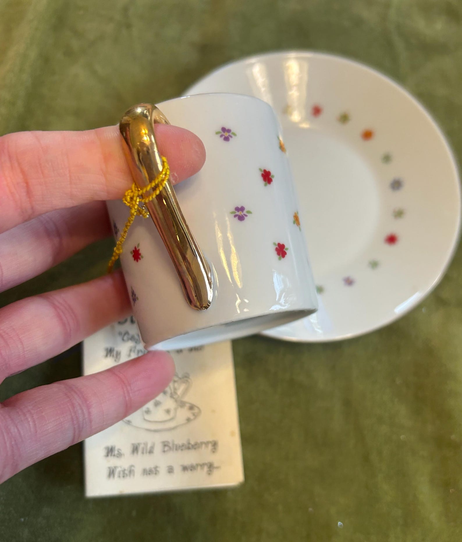 Vintage 1997 Best Friends Teacup & Saucer: Tiny Flowers, 18k Gold ...