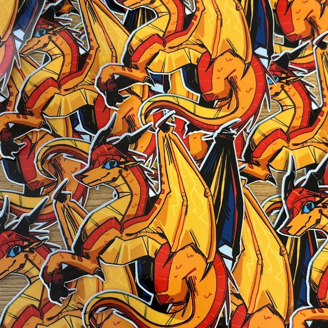 Wings of Fire Peril Vinyl Dragon Sticker - Etsy