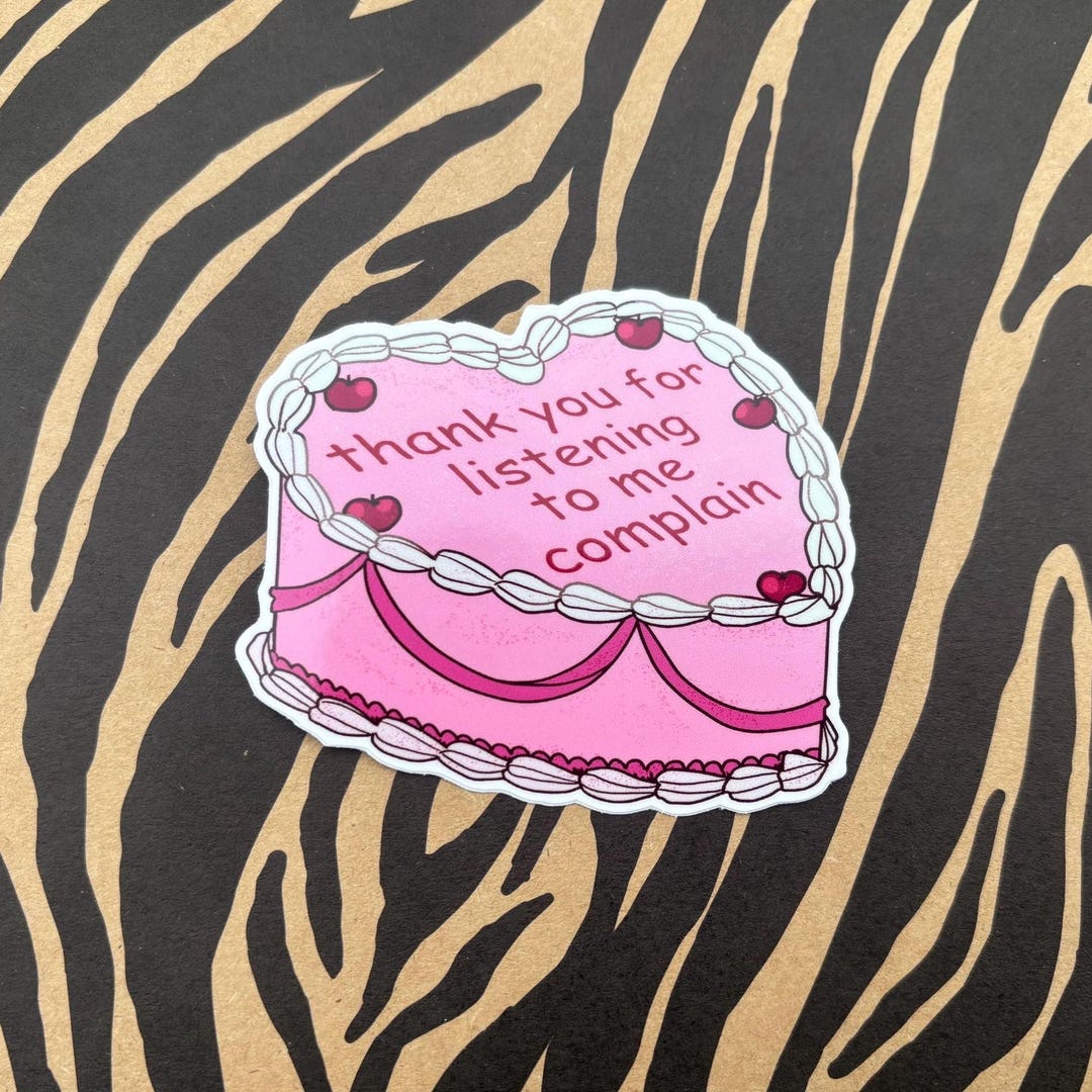 Vinyl Complain Cake Sticker - Etsy