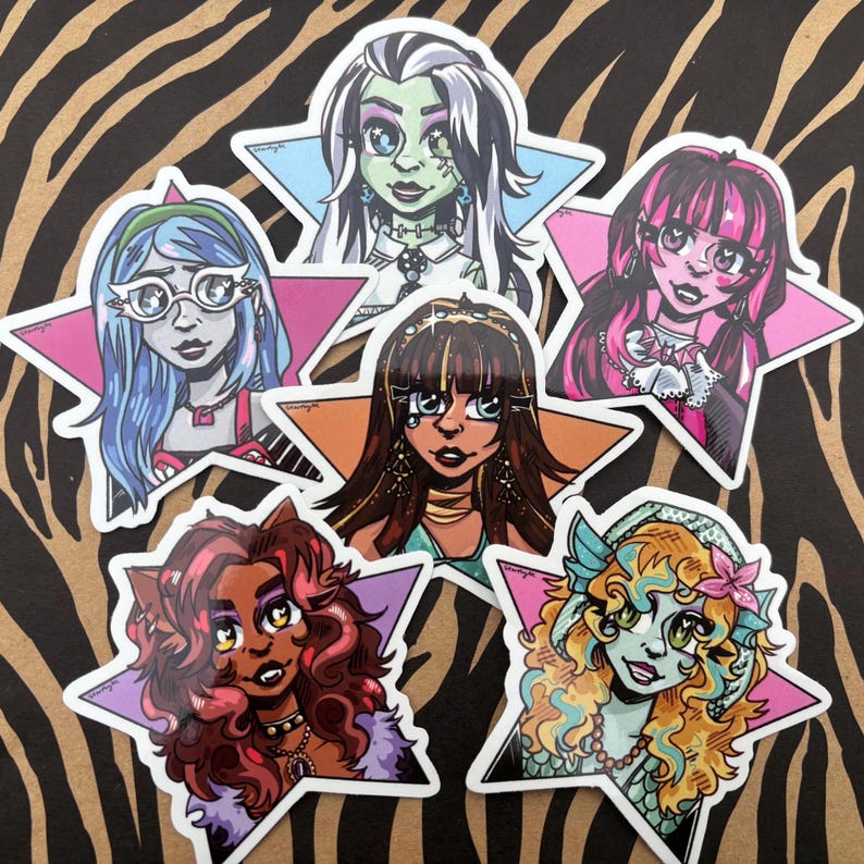 Buy 2 Get 1 Free - Monster High Main 6 - Vinyl Stickers - Etsy