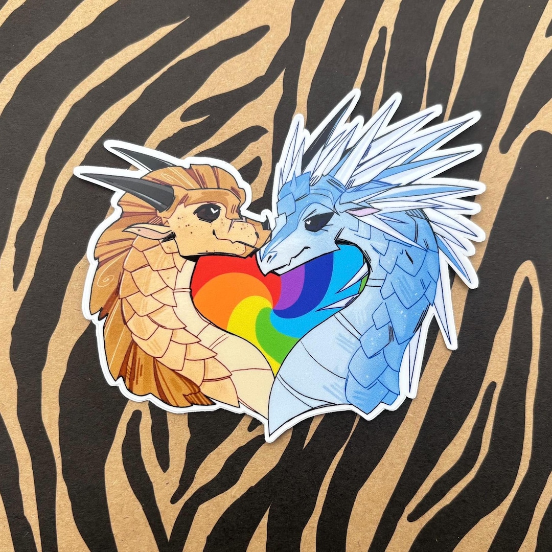 Wings of Fire Qibli & Winter - Vinyl Dragon Sticker - Etsy