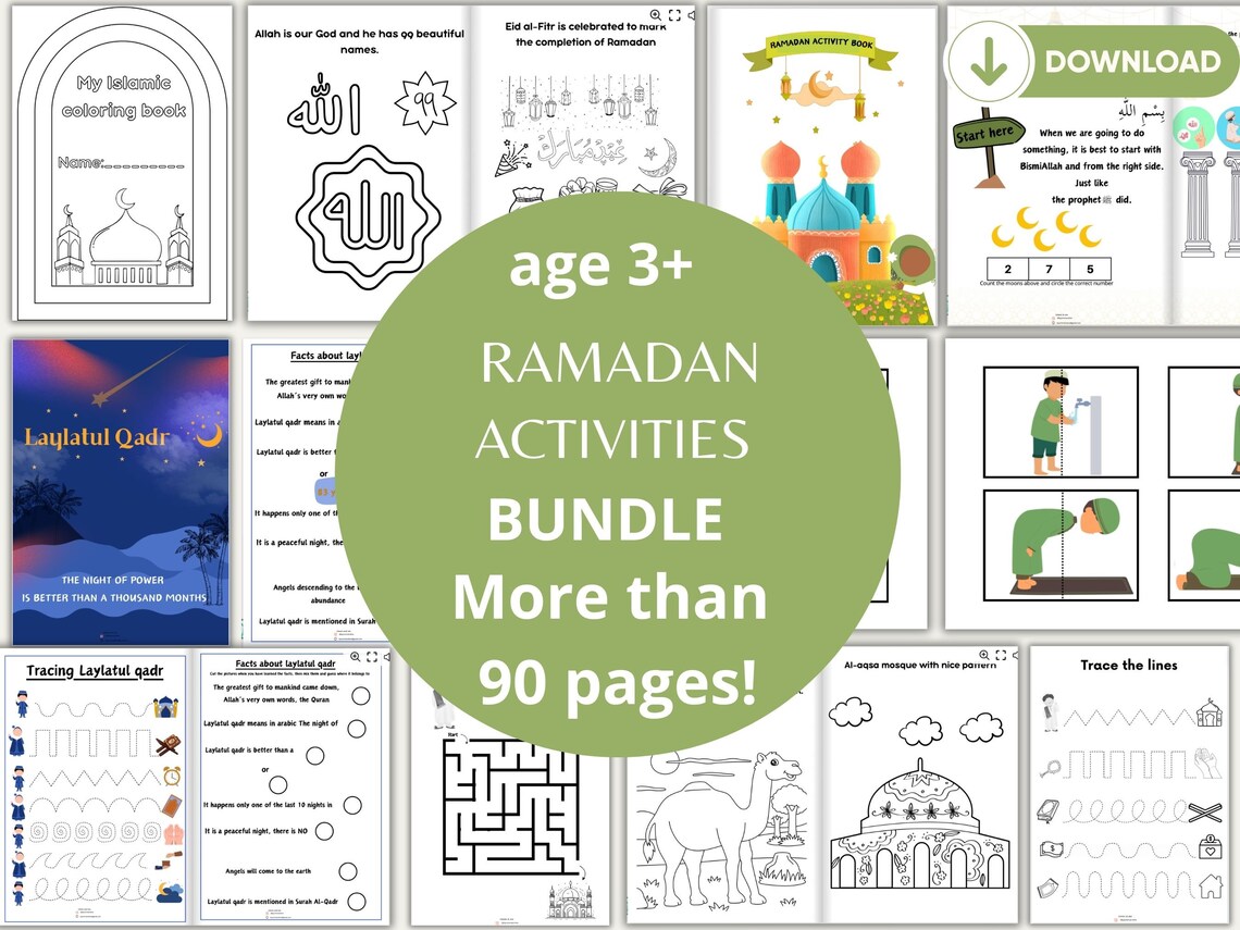 Ramadan Activities Bundle Ramadan Activity Islamic Activity Muslim Kids ...