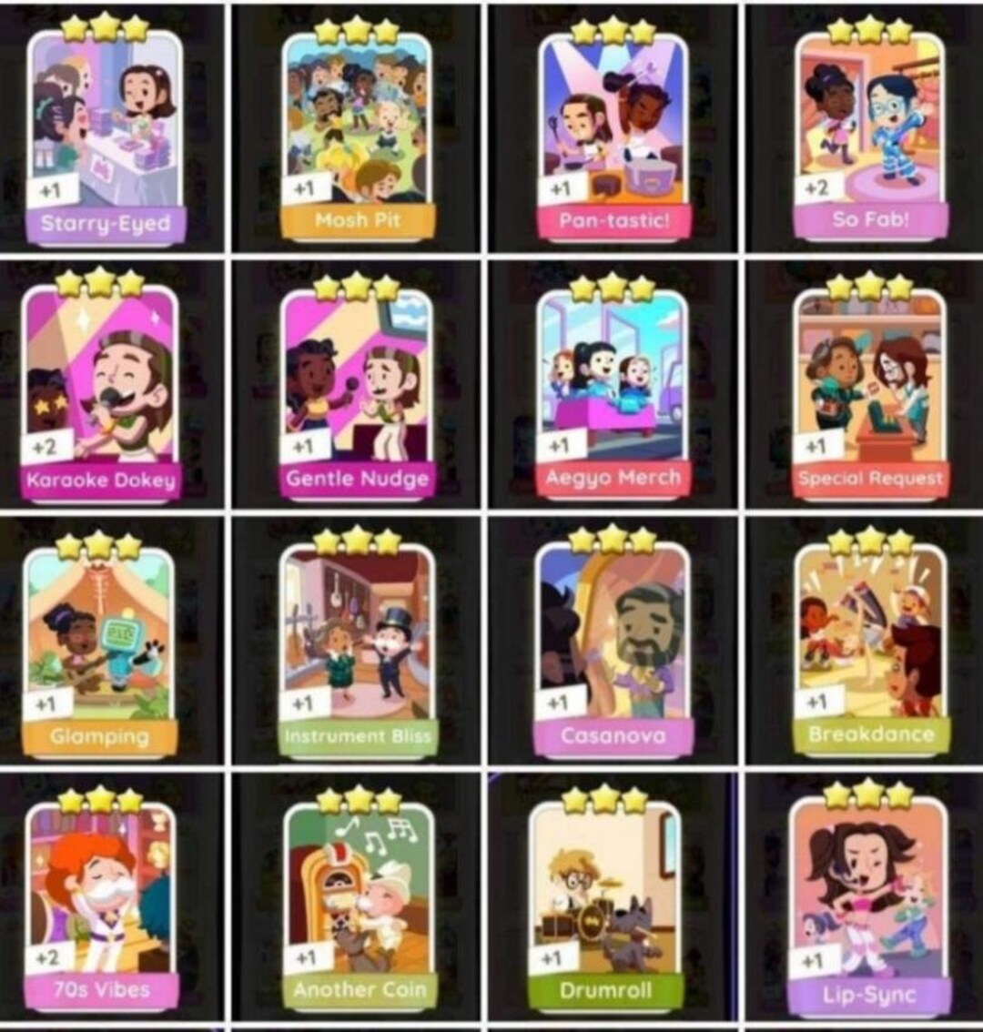 3 Star Sticker Monoly Go - Etsy