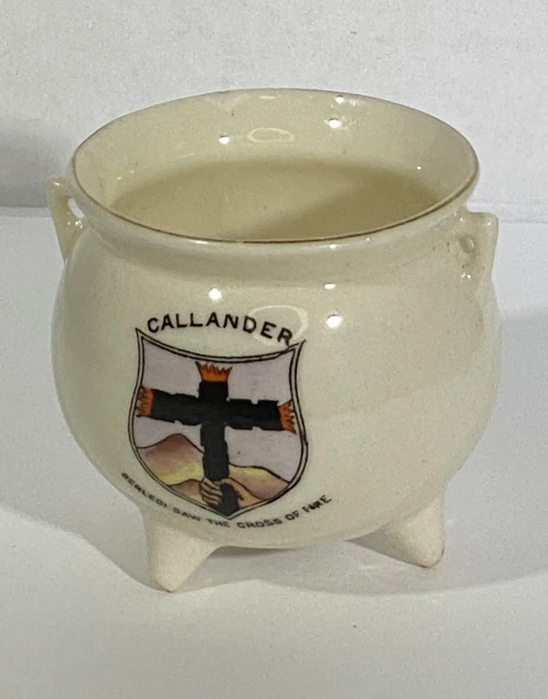 English Porcelain Crested Porcelle China Souvenir Callander Cauldron ...
