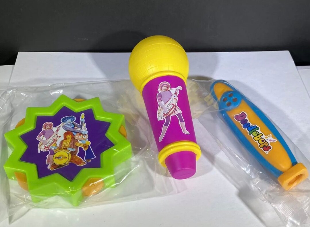 Doodle Bops Microphone Tamborine Kazoo Instruments Cake Toppers Toys ...