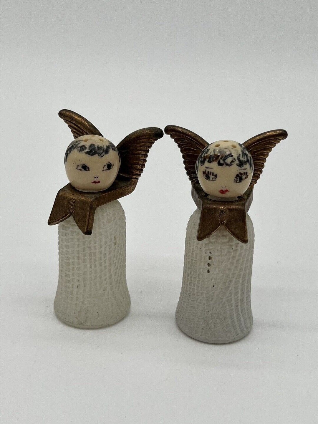 Vintage Angel With Removable Wings Salt and Pepper Shakers - Etsy