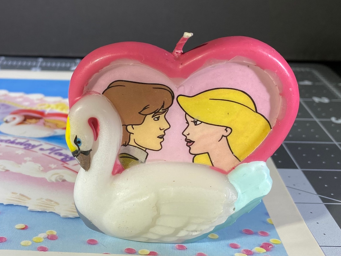Swan Princess Birthday Cake Decorating Kit and Candle - Etsy