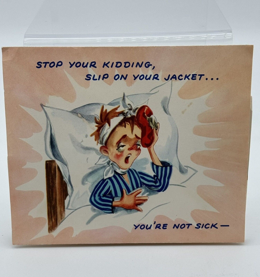 Vintage Get Well Card 1951 Die-cut Pop up Card You’re Not Sick! - Etsy