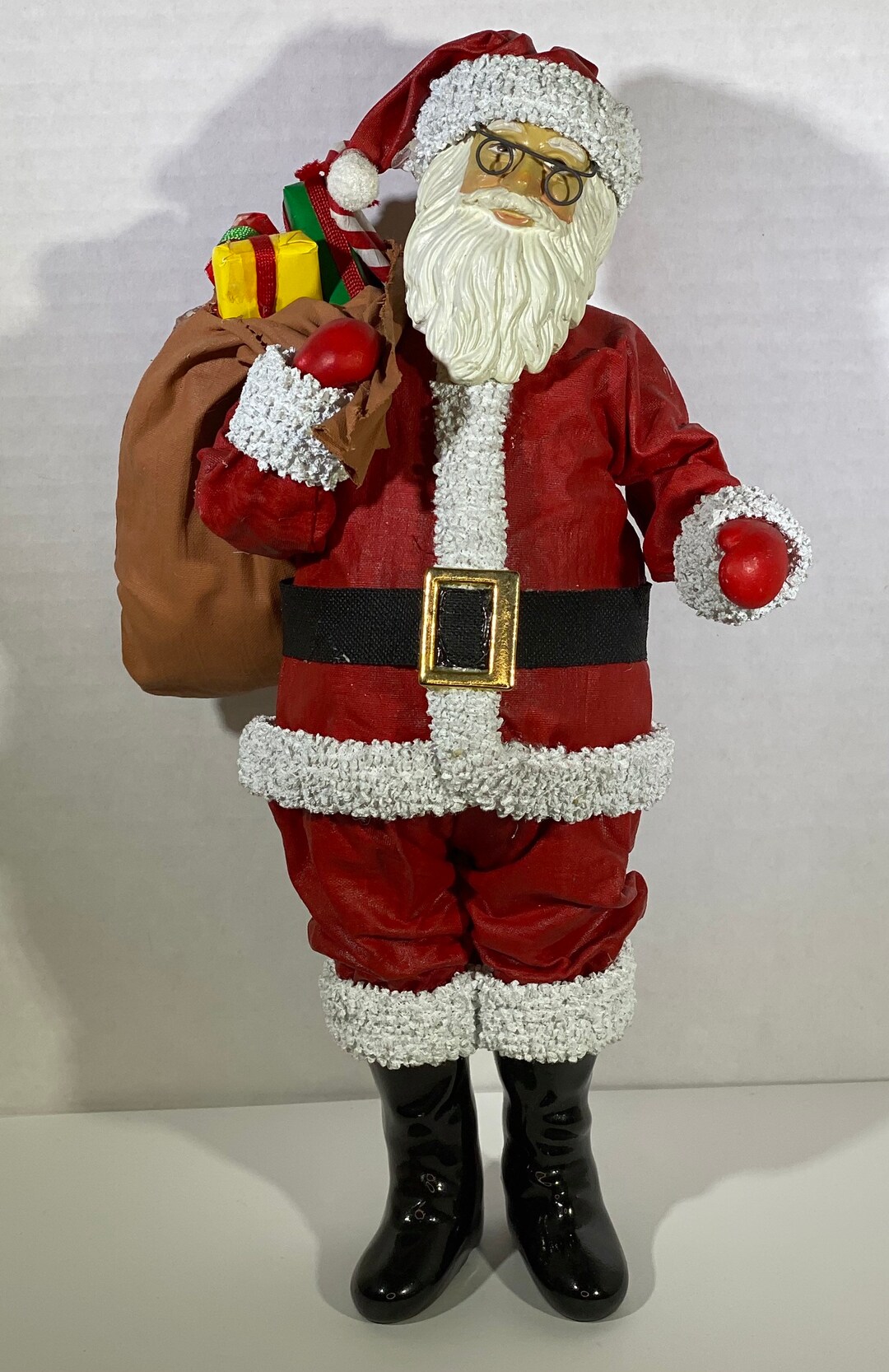 Beautiful 10” Fabric Classic Santa With Gifts - Etsy