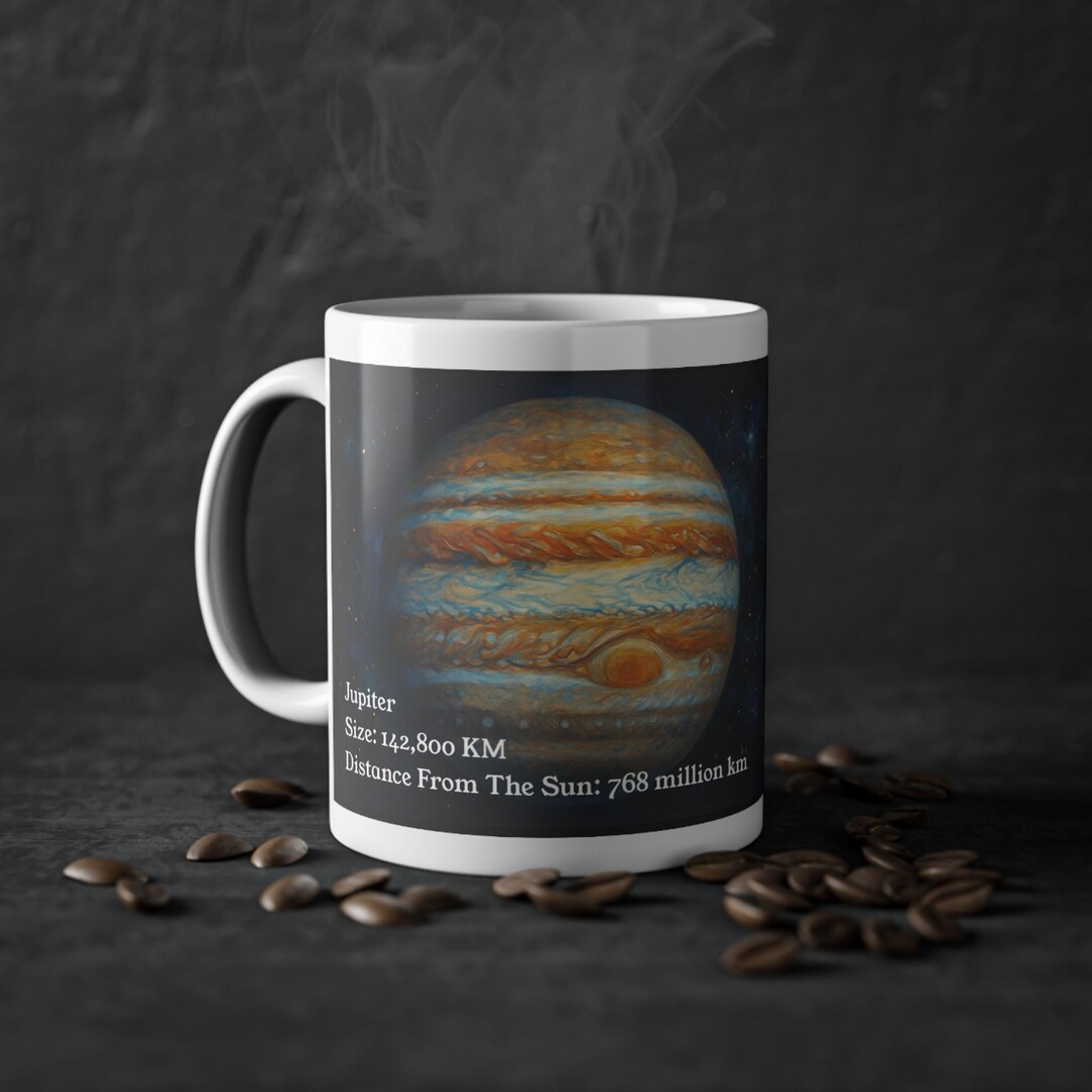 Jupiter Coffee Mug, Educational Cup, Astronomy Drinkware, Space ...