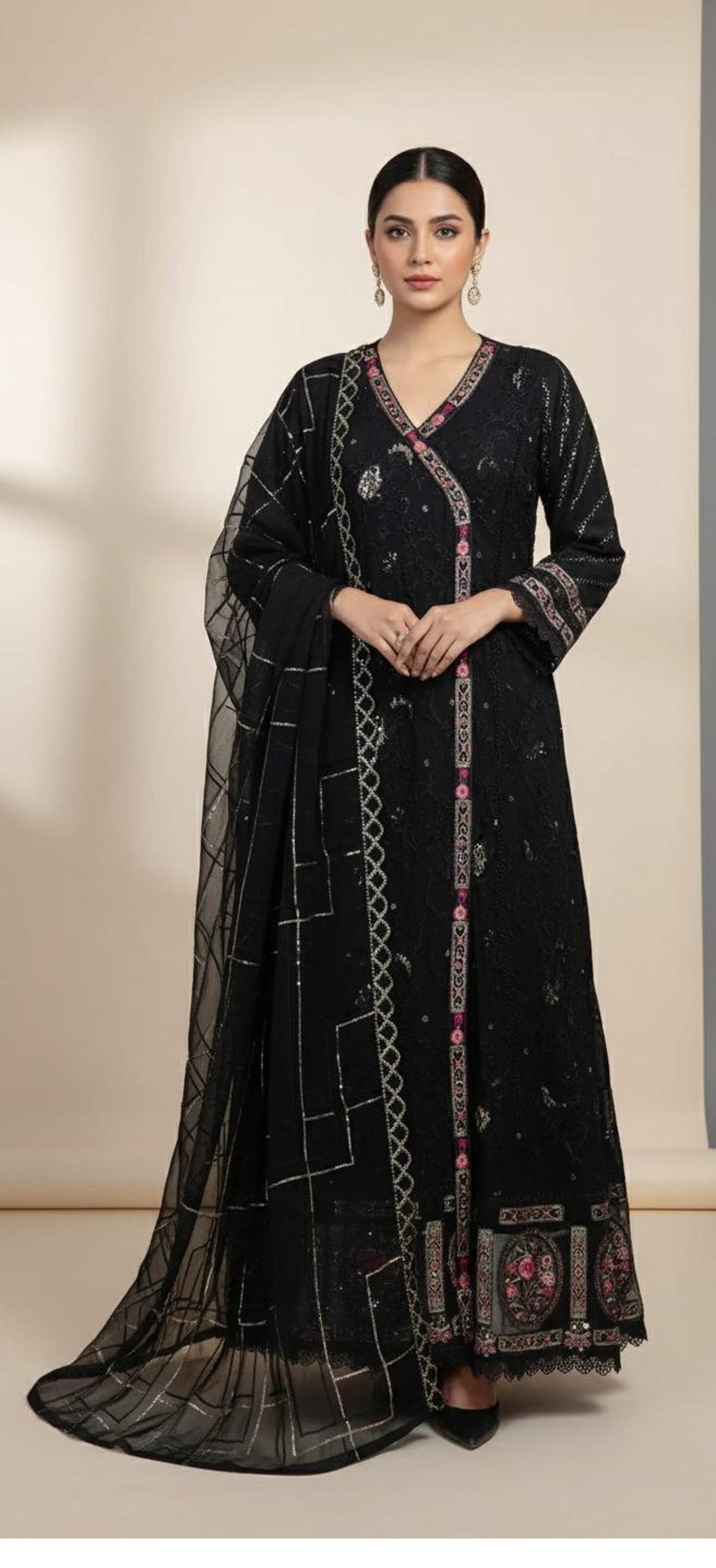 Hand Embroidered Pakistani Maxi Dress | Party Wear Outfit - Etsy