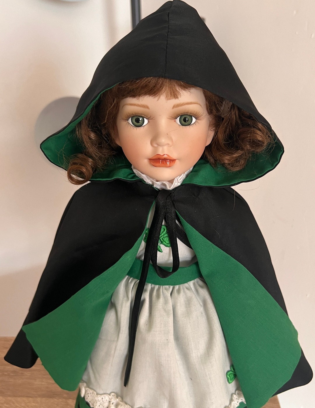 Vintage Porcelain Doll Irish Riding Hood Irish Porcelain Doll in A ...