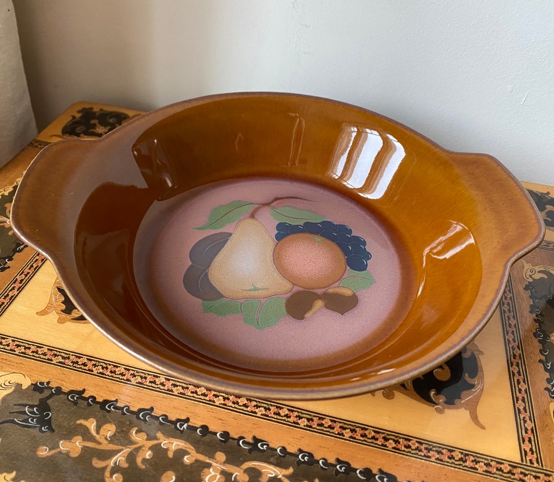 Vintage Retro English Denby Orchard Rustic Fruits Pattern Ceramic ...