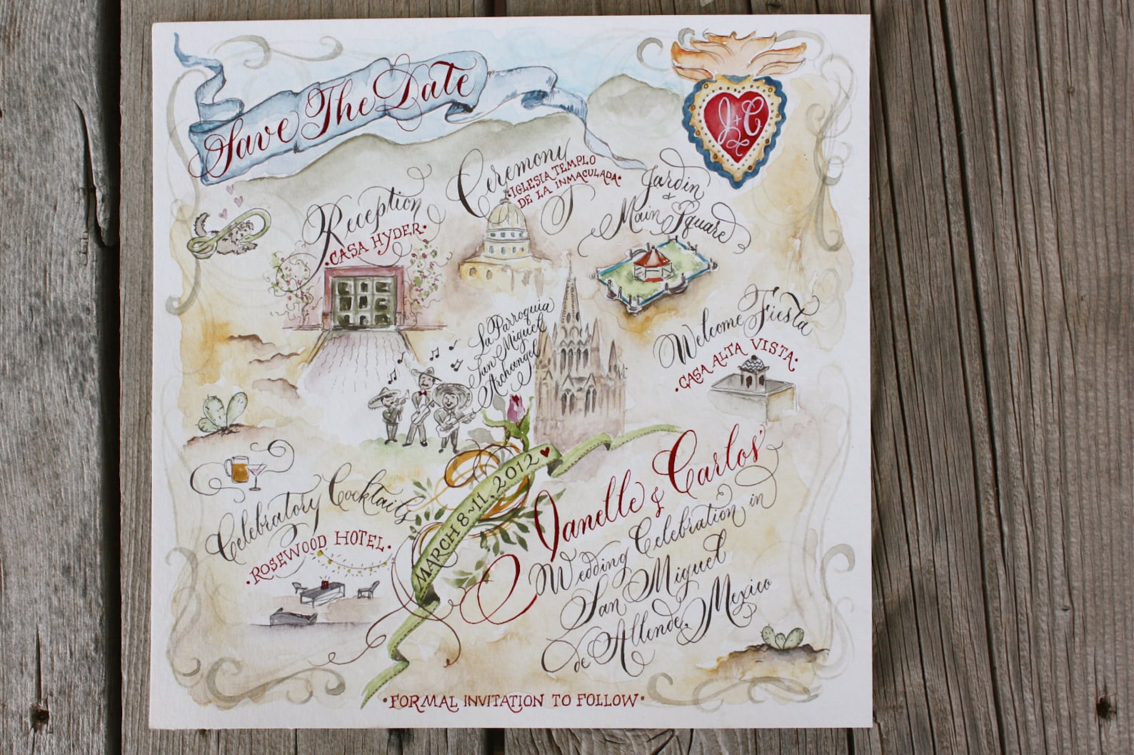 Wedding Map Watercolor Wedding Map Invitation Map | Etsy