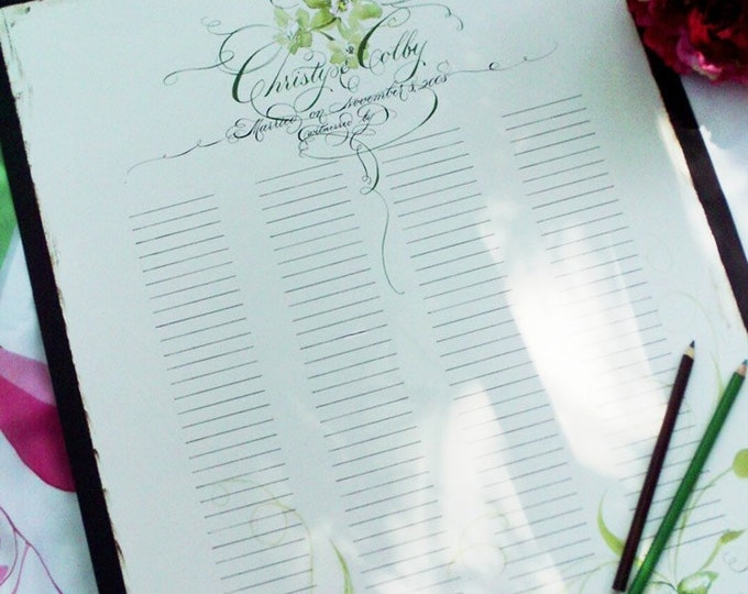 Wedding Guest Sign-in Chart Unique Guest Book - Etsy