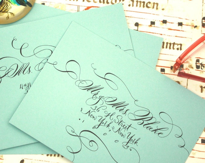 Hand Lettering for Invitation Addressing Custom Listing - Etsy