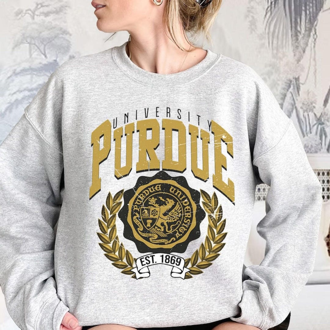 Vintage Style Purdue University Sweatshirt, Purdue University Shirt ...