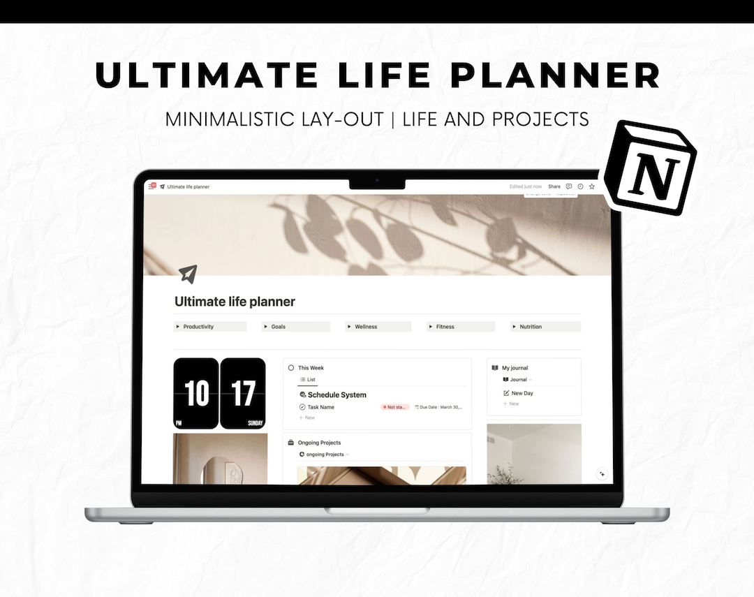 Ultimate Life Planner Notion Template | Notion Planner | Notion ...