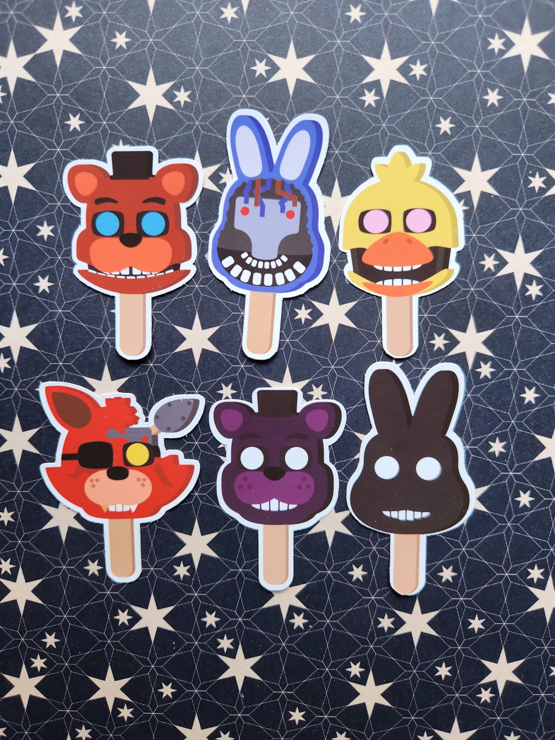 Withered Series (freddy's Pawpsicle Pals) Vinyl Stickers - Etsy