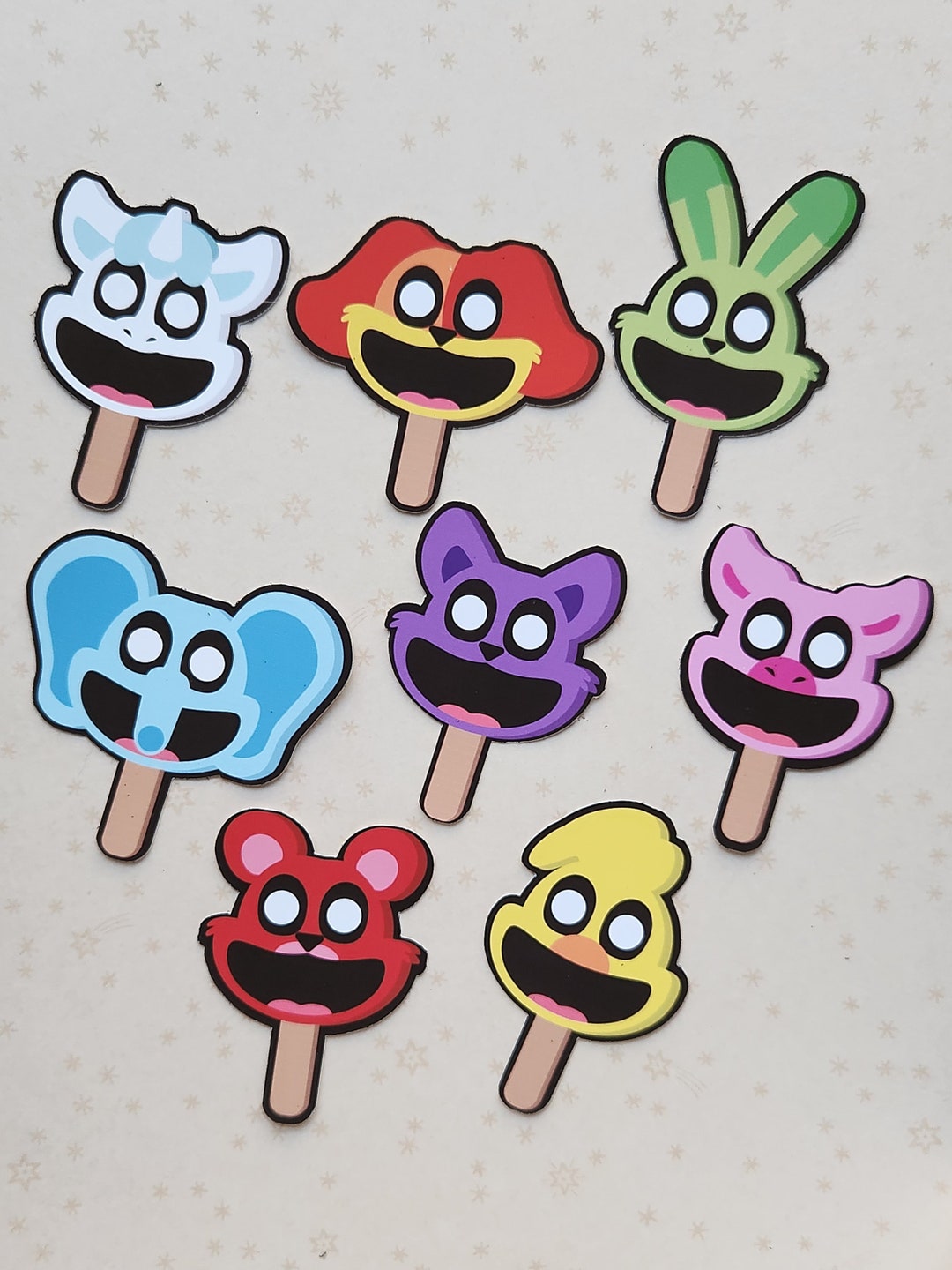 Smiling Critters Stickers Poppy Playtime Stickers pawpsicle Pals - Etsy