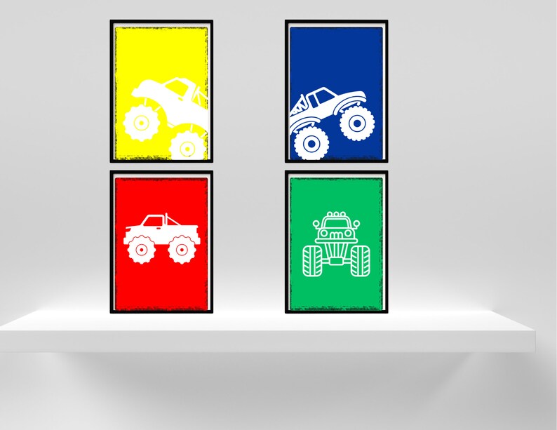 Monster Truck Wall Decor - Etsy