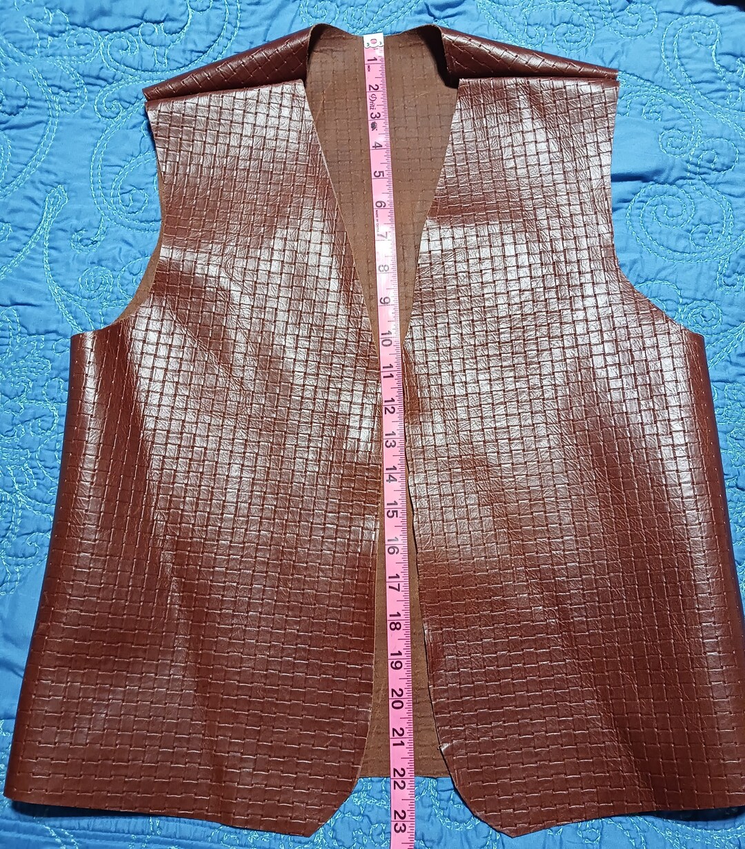 Rustic Brown Leather Unlined Vest Size Small Bohemian Hippie Western ...