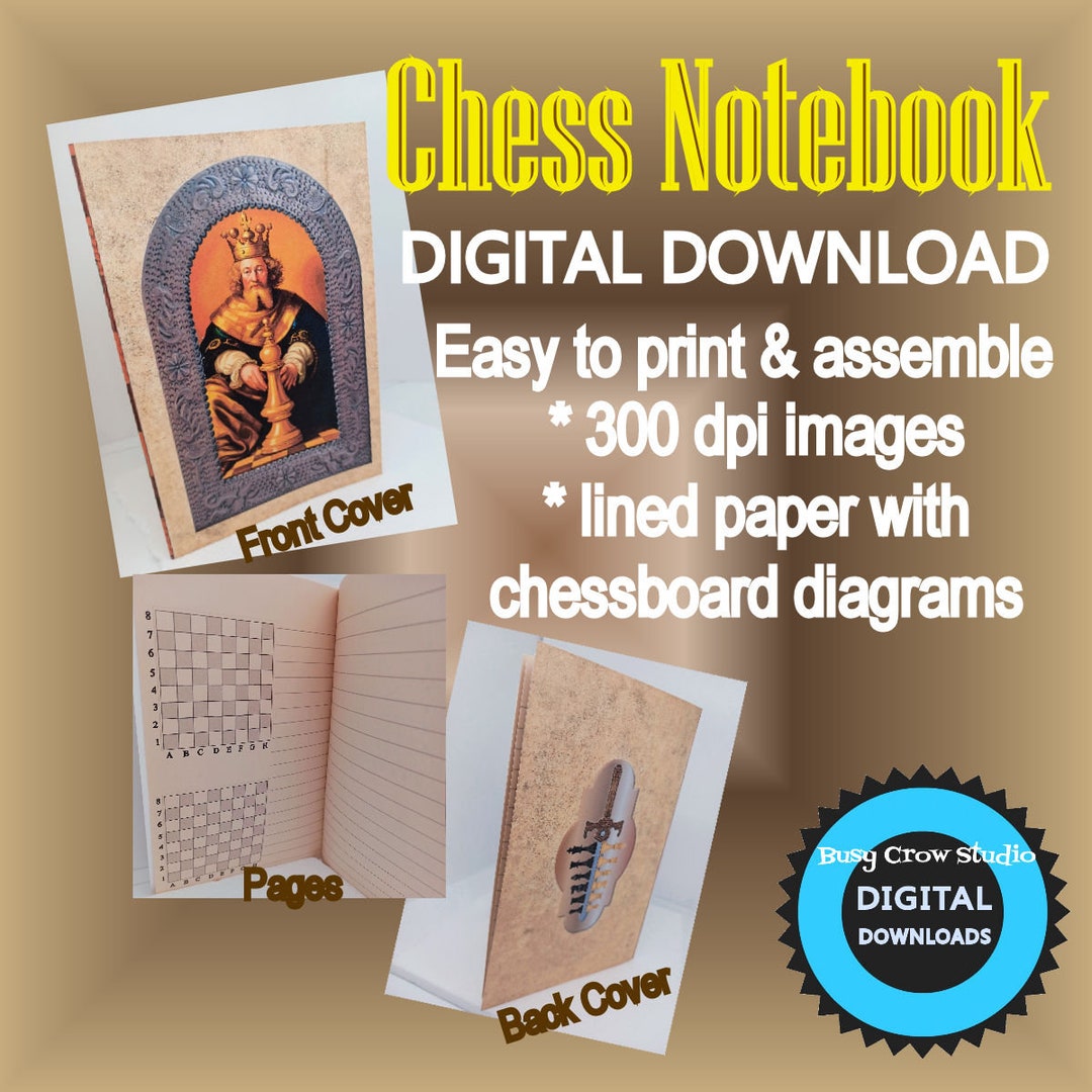 Chess King Digital Download Printable Chess Notebook - Etsy