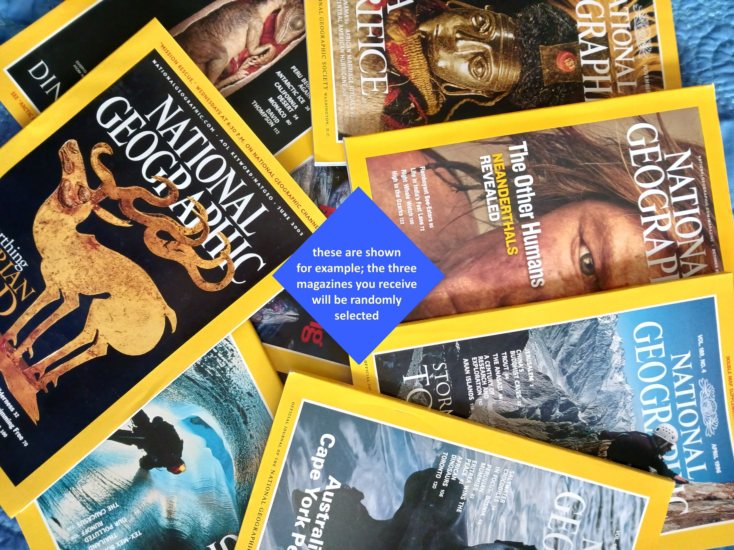 Pile Of National Geographic Magazines