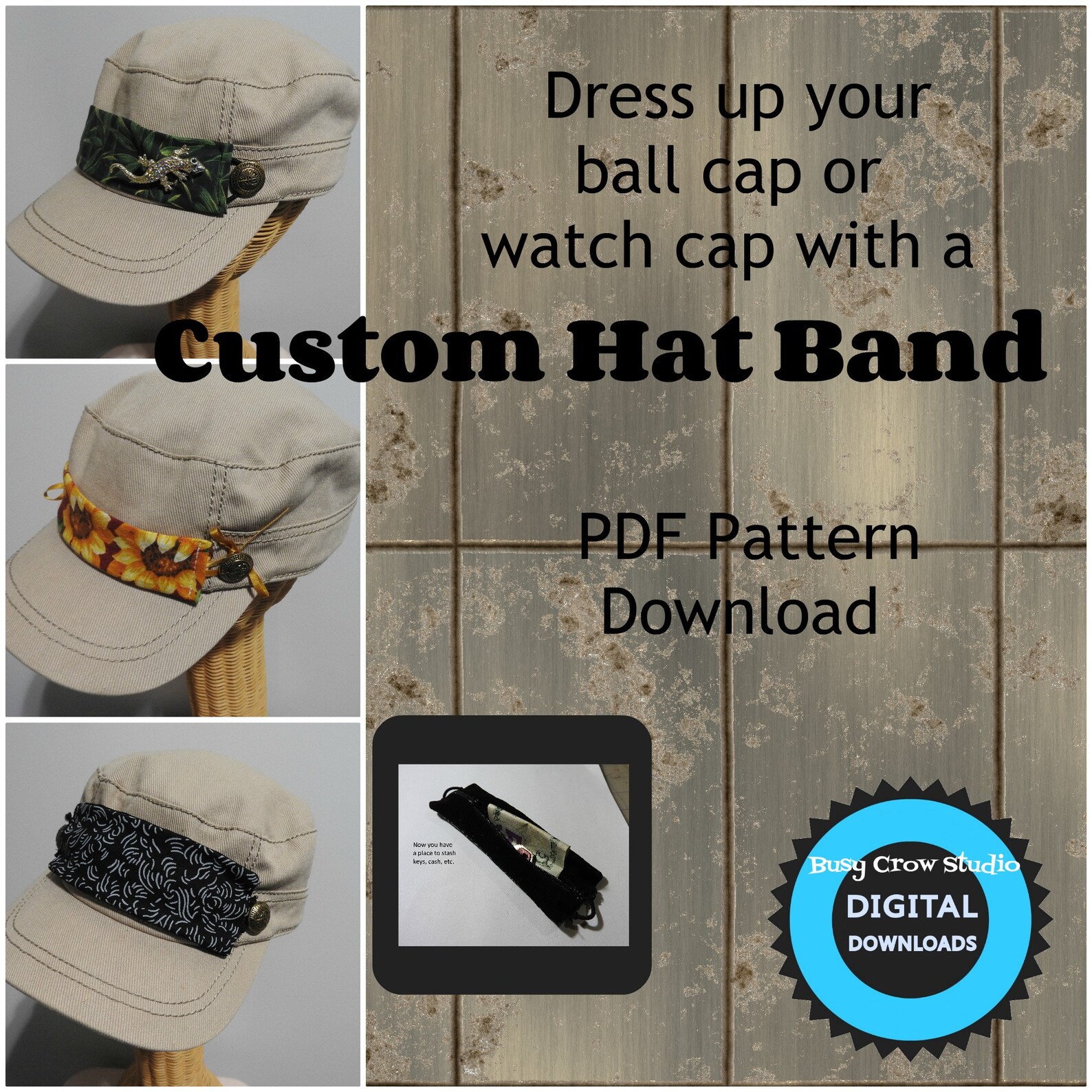 Custom Hat Band Sewing Tutorial: Ball Cap & Watch Cap (PDF Pattern) - Etsy