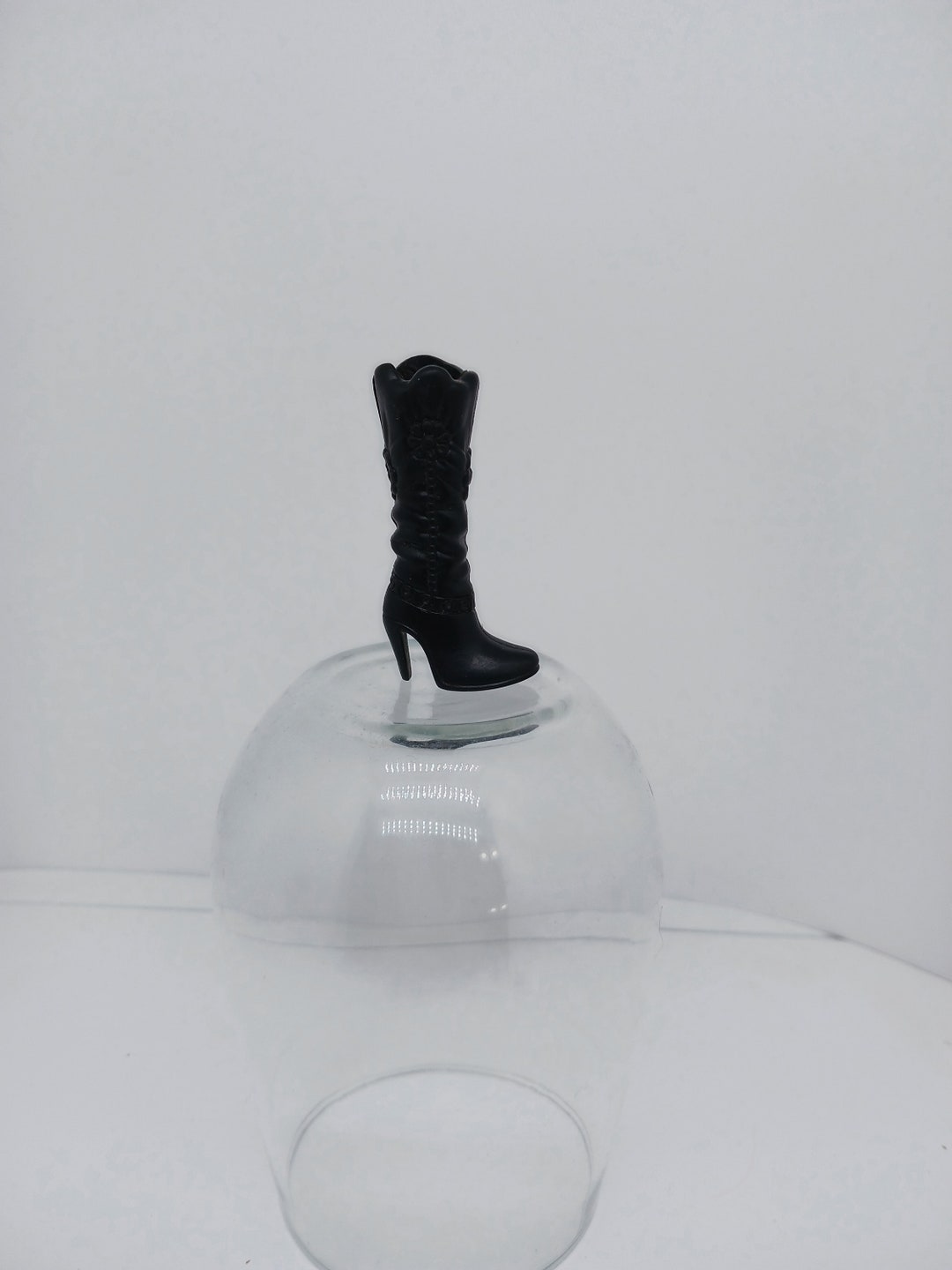 Single Tiny Black Rubber Doll Boot - Etsy