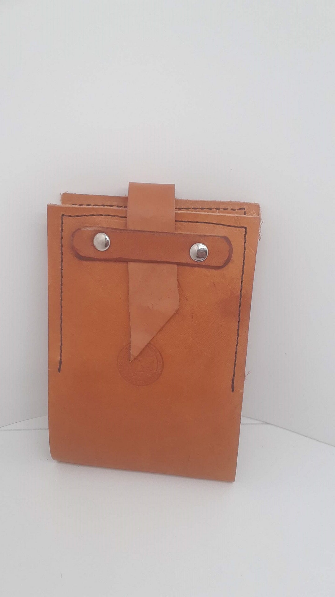 Rough Rugged Leather Notebook Cover for Small Spiral Notepad Marine ...
