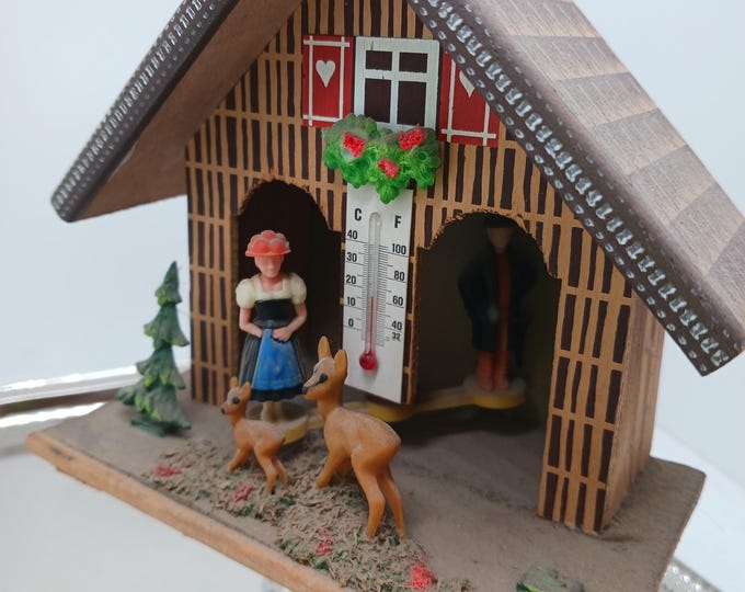 Vintage Toggili West German Weather Barometer Wooden House - Etsy