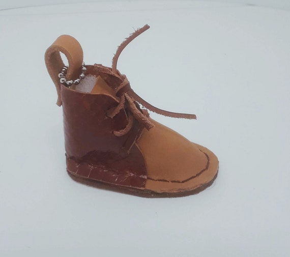 Tiny Miniature Two Tone Leather Tiny Boot Zipper Charm - Etsy