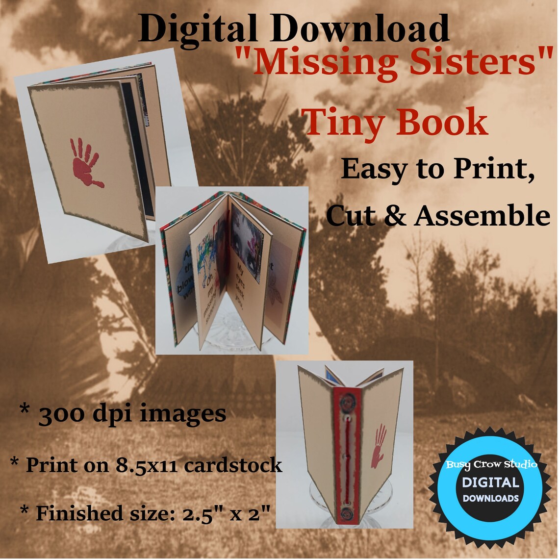 Digital Download Printable Project Missing Sisters Tiny Book - Etsy