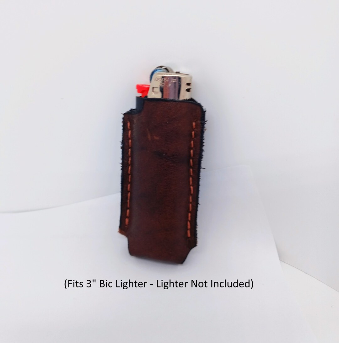 Simple Smooth Leather Handmade Leather Lighter Sleeve - Etsy
