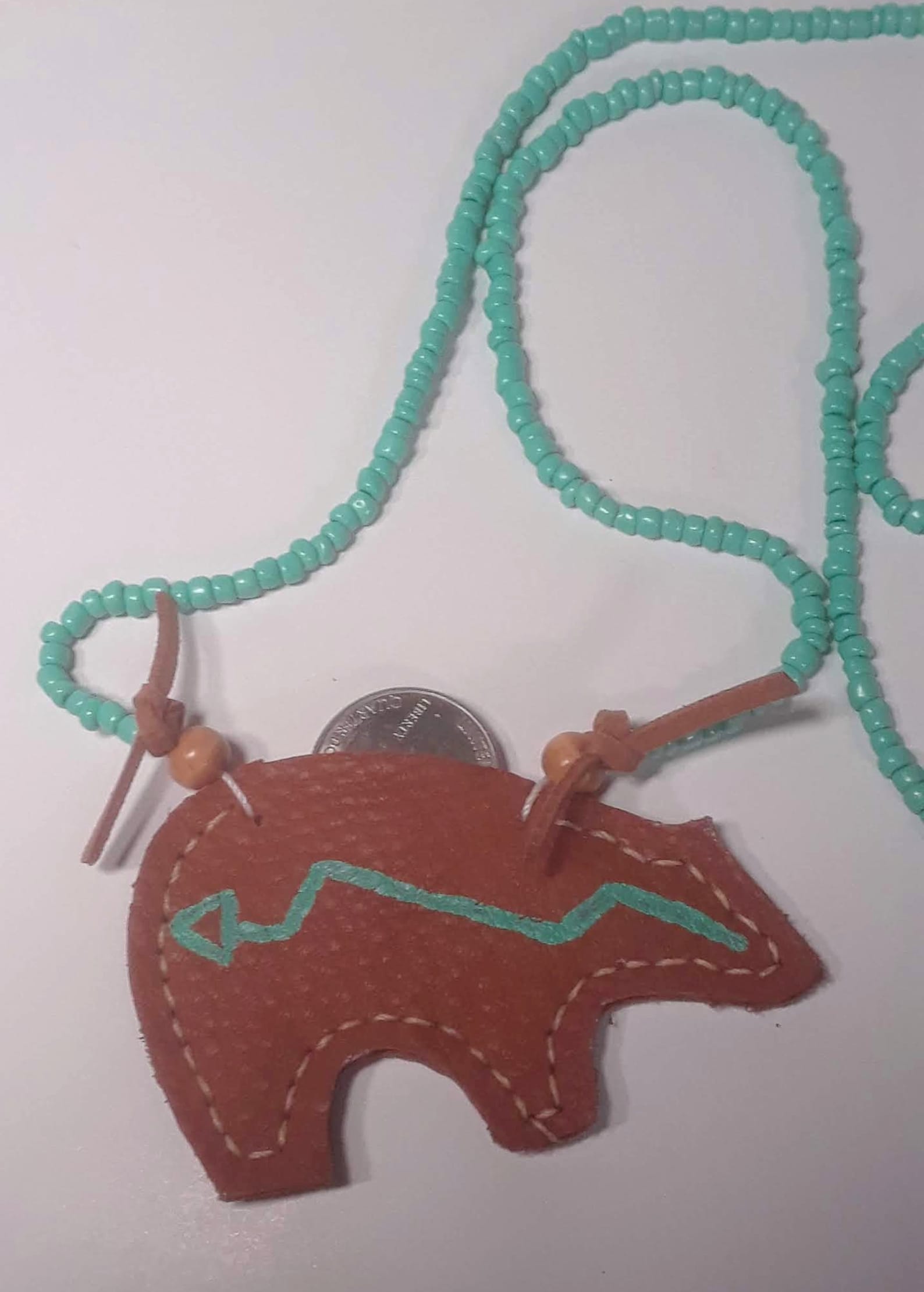 Handmade Leather Bear Amulet Necklace - Etsy
