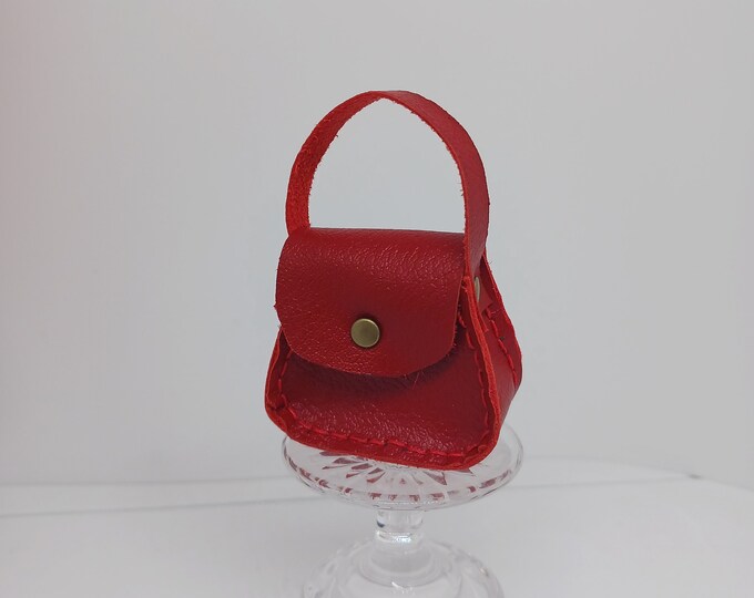 Handstitched Red Leather Handbag Purse for Fashion Dolls - Etsy