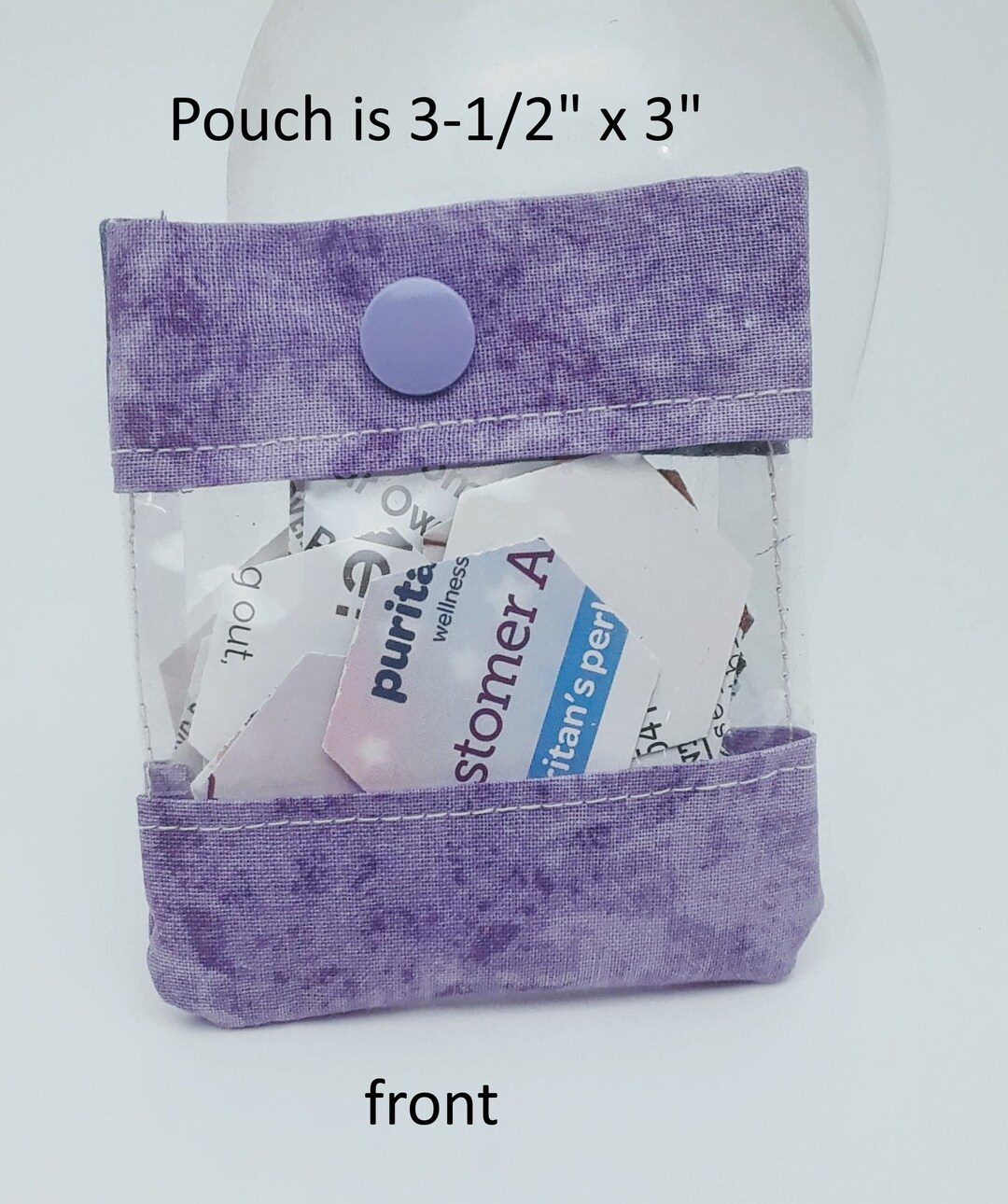 Lavender Fabric Snap Pouch With Recycled Paper Hexies - Etsy