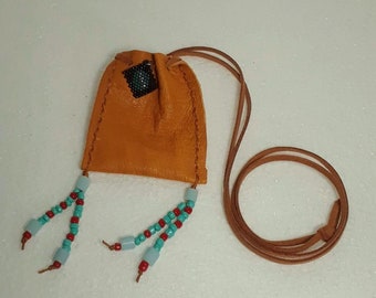 Leather Amulet | Etsy