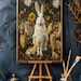 Surrealist Rabbit Painting Framed Wall Art Vintage Original Art Moody ...