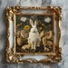 Surrealist Rabbit Painting Framed Wall Art Vintage Original Art Moody ...