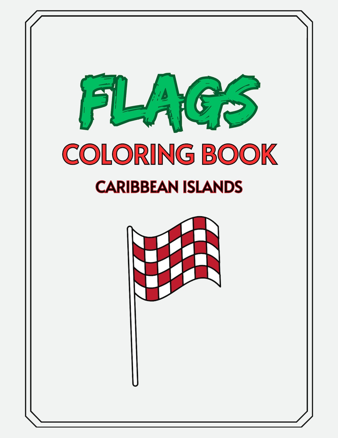 Caribbean Island Flags Coloring Book for Children - Etsy