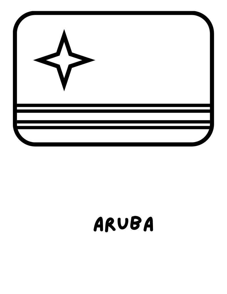 Caribbean Island Flags Coloring Book for Children - Etsy